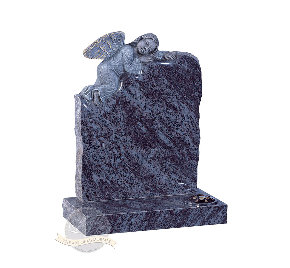 BL188 Silk Blue Headstone - Sheffield Memorials